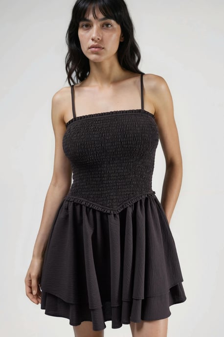 Rüschenshirt Mini Kleid