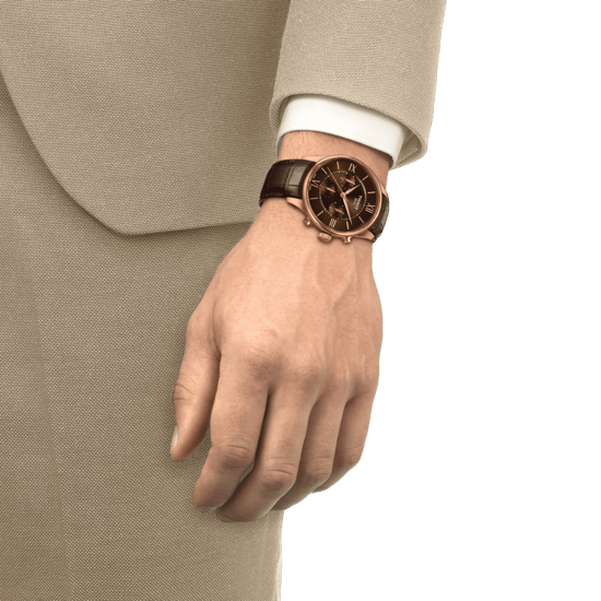 Tissot Chemin Des Tourelles Braun Herren Armbanduhr T1394623629800