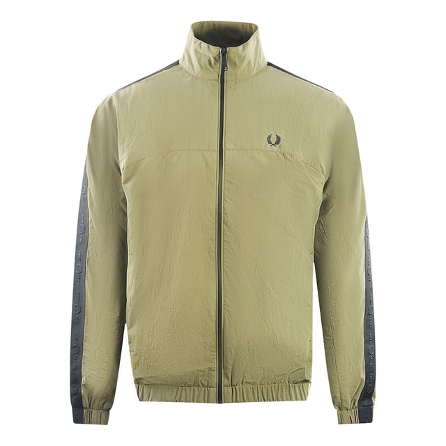 Fred Perry Tonal Taped Military Grün Trainingsjacke