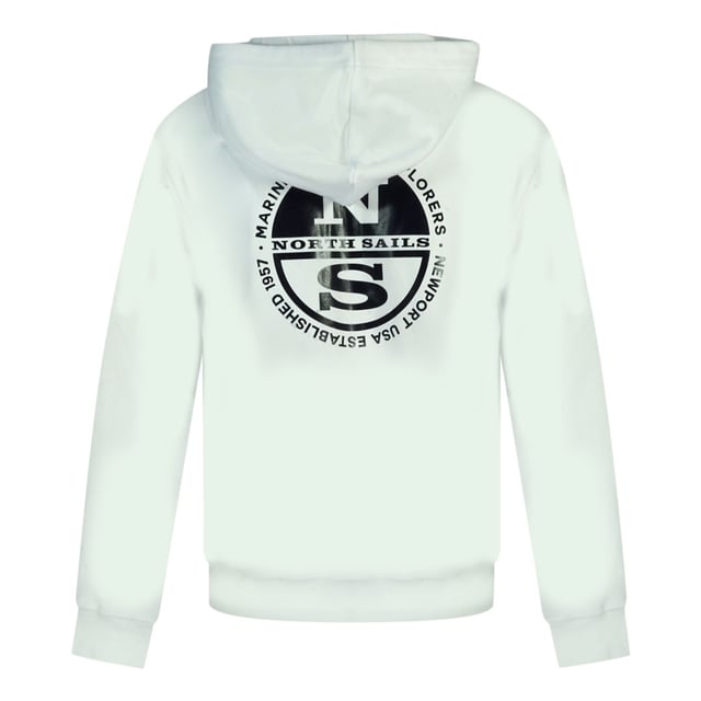 North Sails Logo Weiß Zip Hoodie