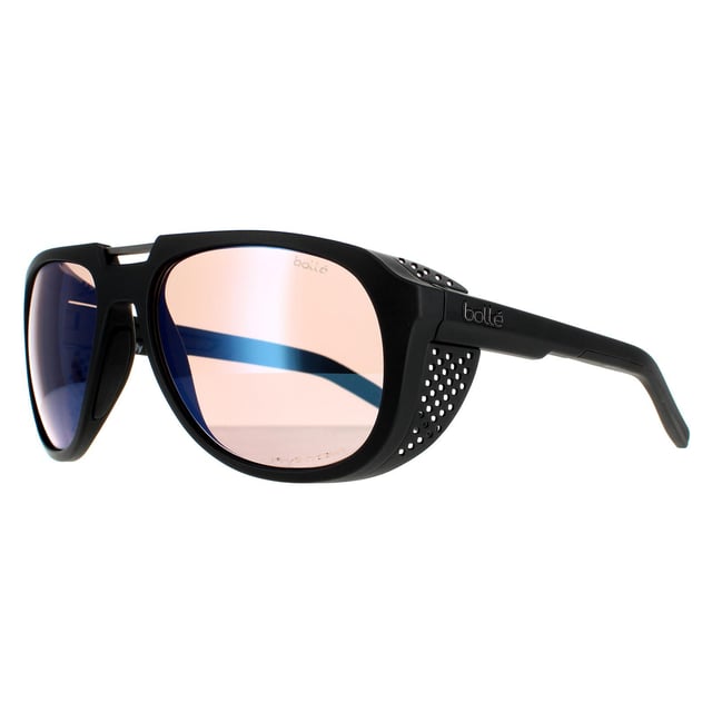 Bolle Wrap Mens Matte Black Phantom+ Polarized Photochromic Cobalt ...